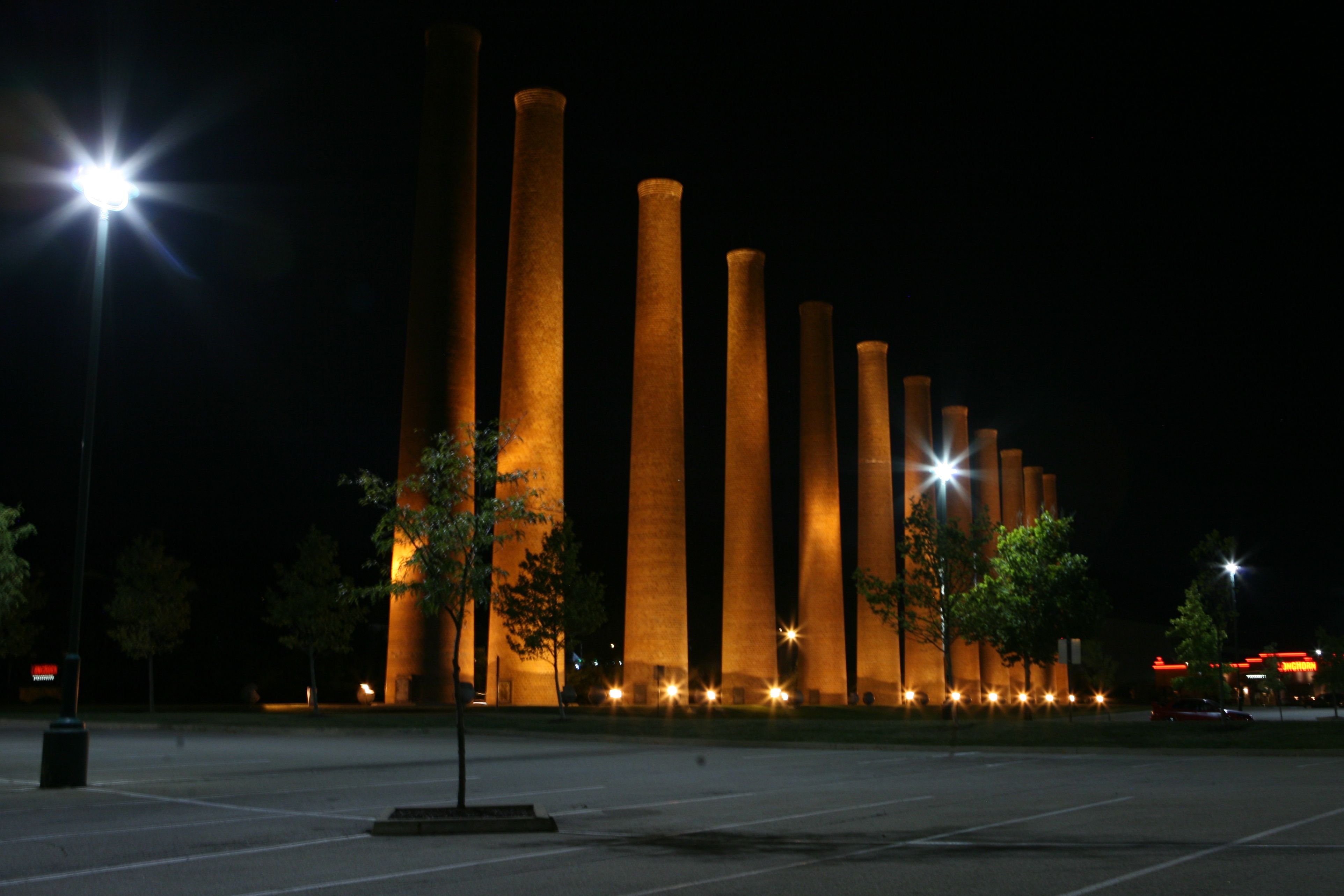 Homestead Smokestacks at Night – Ruth E. Hendricks