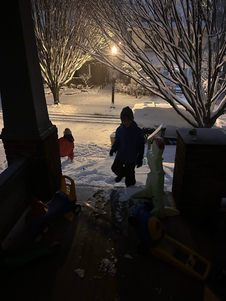 Nighttime Snowplay – Ruth E. Hendricks