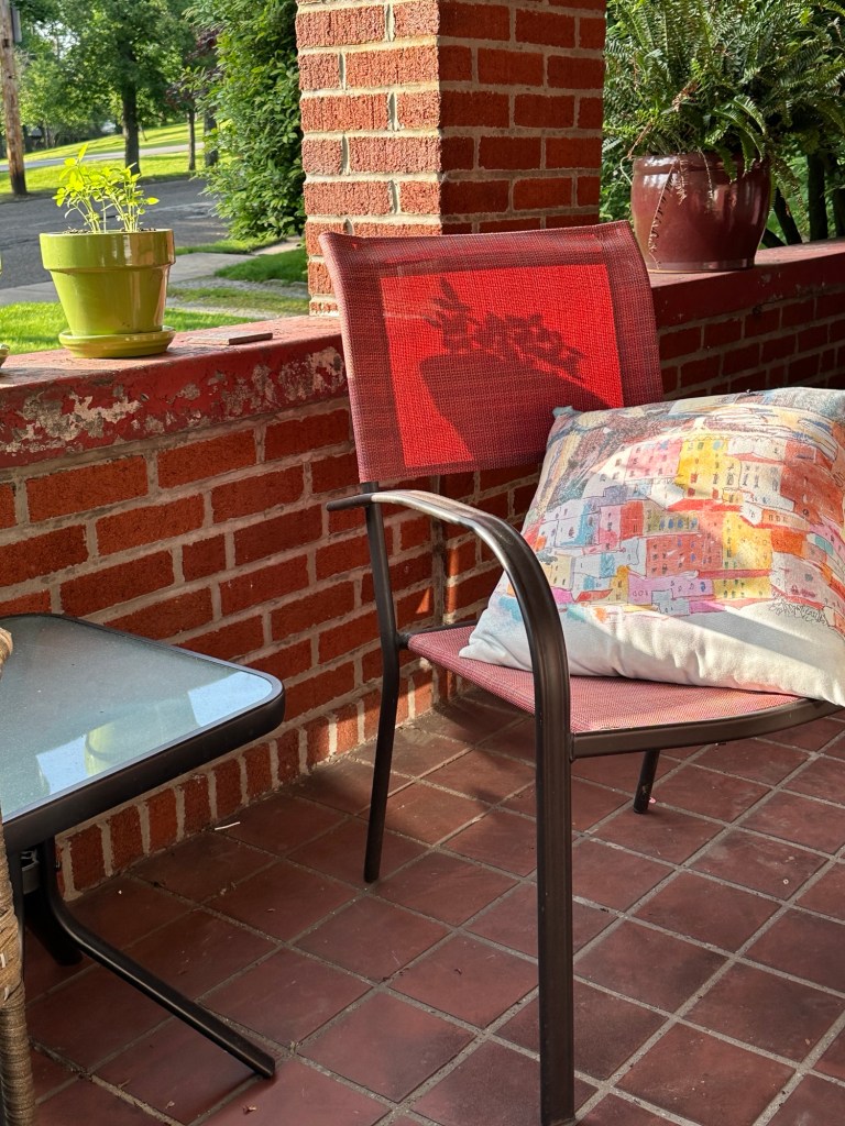 Basil Plant Shadow through the Chair – Ruth E. Hendricks